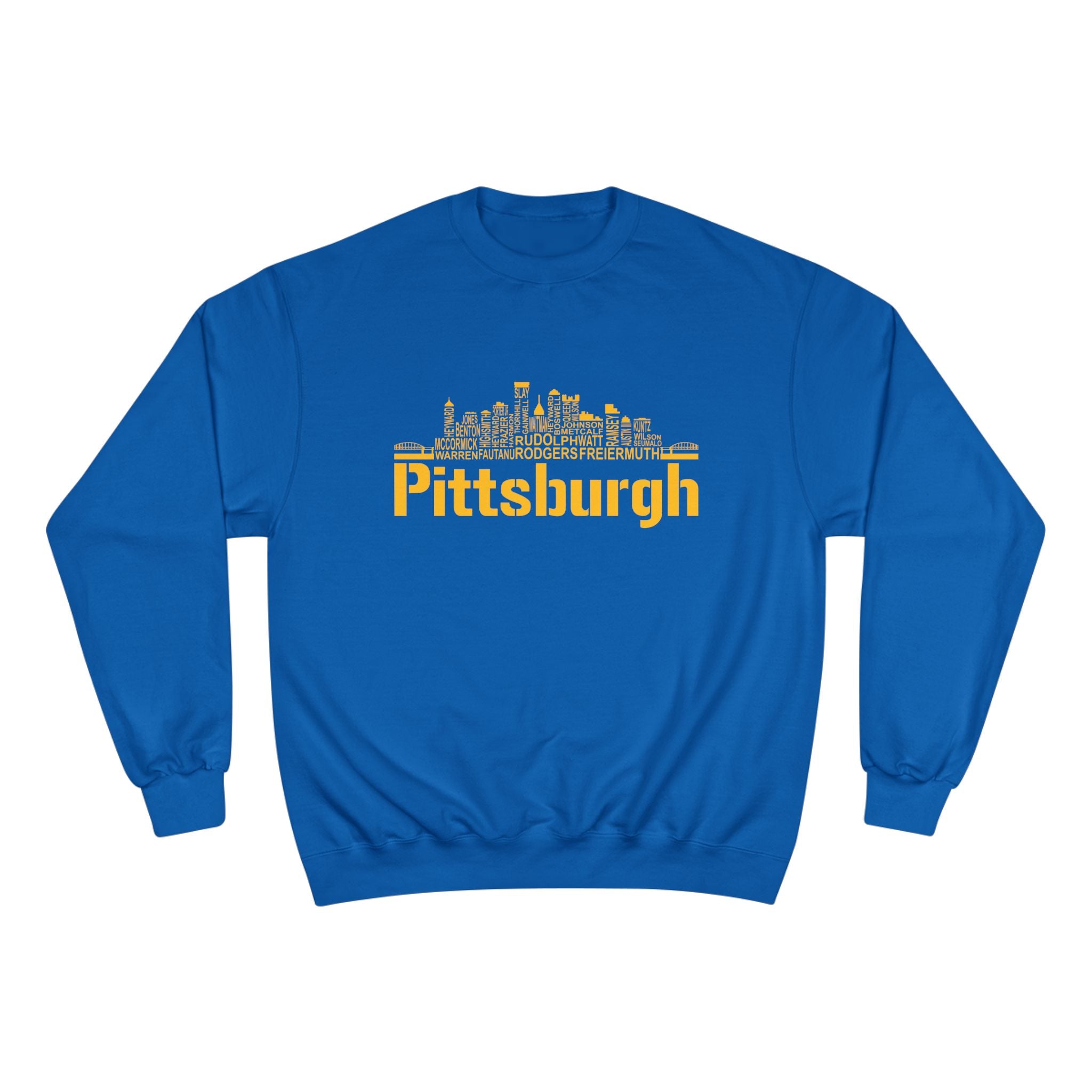 Pittsburgh Football Team Names - Champion Sweatshirt – YinzerShop