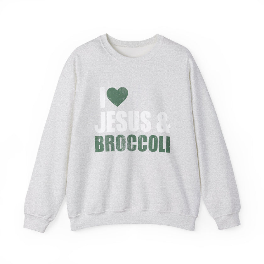 I Love Jesus and Broccoli - Heavy Blend™ Crewneck Sweatshirt – YinzerShop