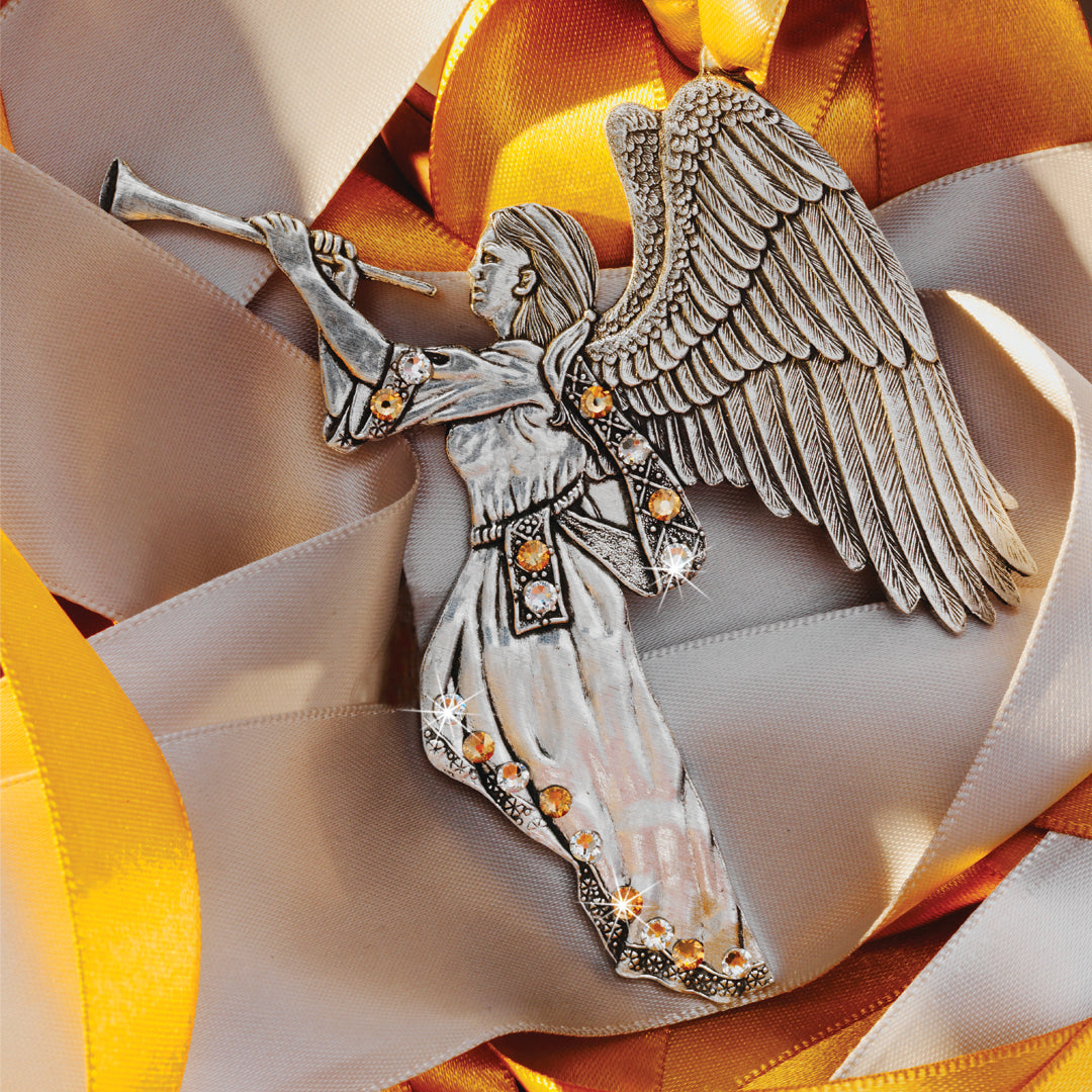 Angel of Good News Ornament – Handcrafted Austrian Crystal Christmas T ...