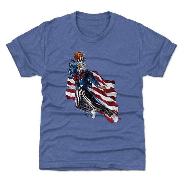 Uncle Sam MJ Dunk Flag WHT Kids T-Shirt Kids T-Shirt Tri Royal YXS (4-5) Kids T-Shirt / Tri ...
